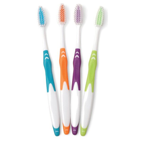 Freshmint® Adult Rubber Handle Nylon Toothbrush